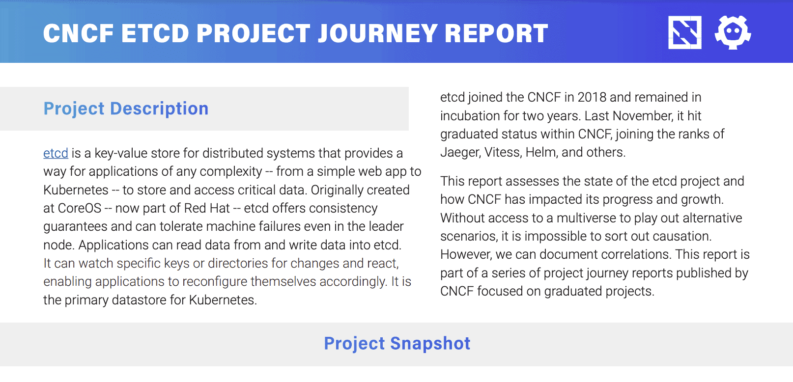 etcd Project Journey Report | CNCF