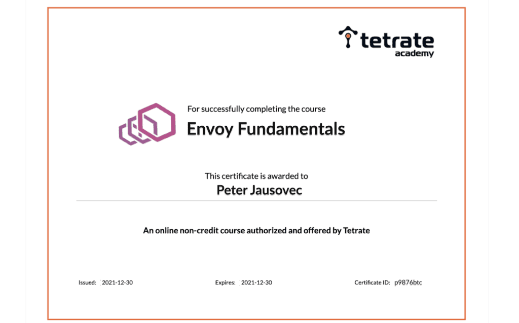 Envoy Fundamentals, a training course to enable faster adoption of ...